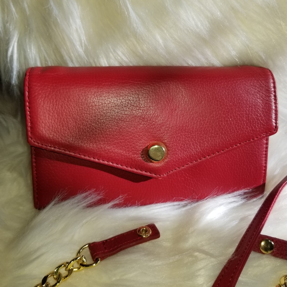Stella & Max, Gorgeous Red Leather With Gold Accents … - Gem
